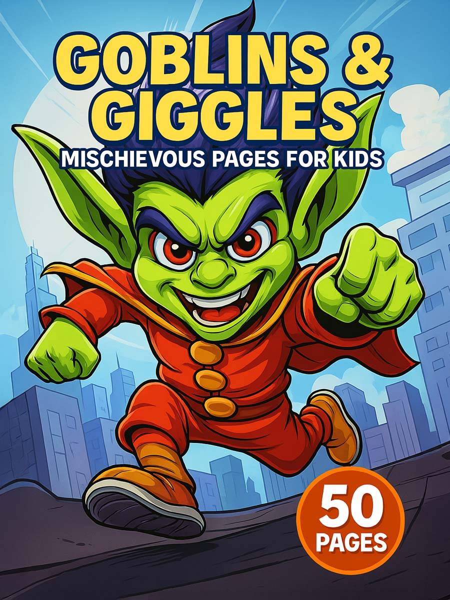 Kiddy Fun Shop - Goblins & Giggles – 50 Mischievous Pages for Kids
